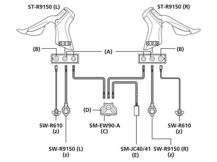 Buy Shimano Dura Ace Di2 9150 Shifters Gear Shifterset | Mantel.com Ireland